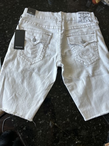 true religion ricky cut-off shorts 31 white | eBay