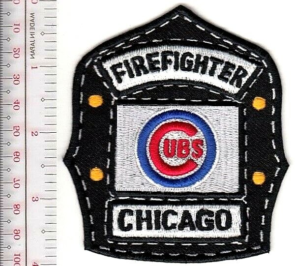 Chicago Fire Department & Chicago Cubs Baseball Helmet Shield NO TARIFF ...