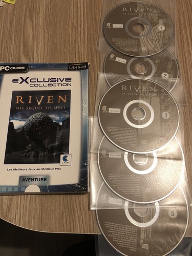 JEU D’AVENTURE RIVEN LA SUITE DE MYST PC CD ROM FRANÇAIS RARE WINDOWS ...