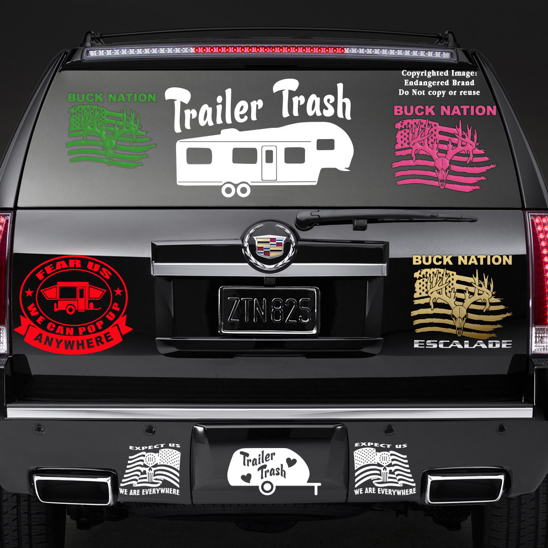 RV Tailer Trash 5th Wheel Camper Trailer Decal Sticker | eBay