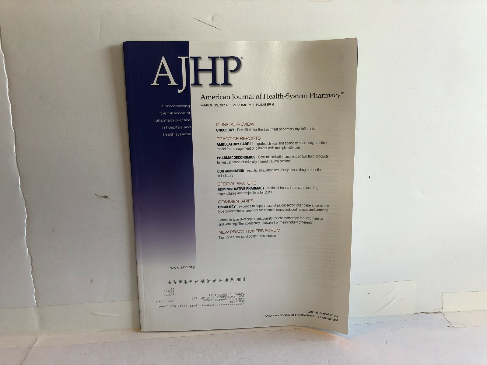 AJHP American Journal Of Health-System Pharmacy 2013 - 2014 Lot x11 ...