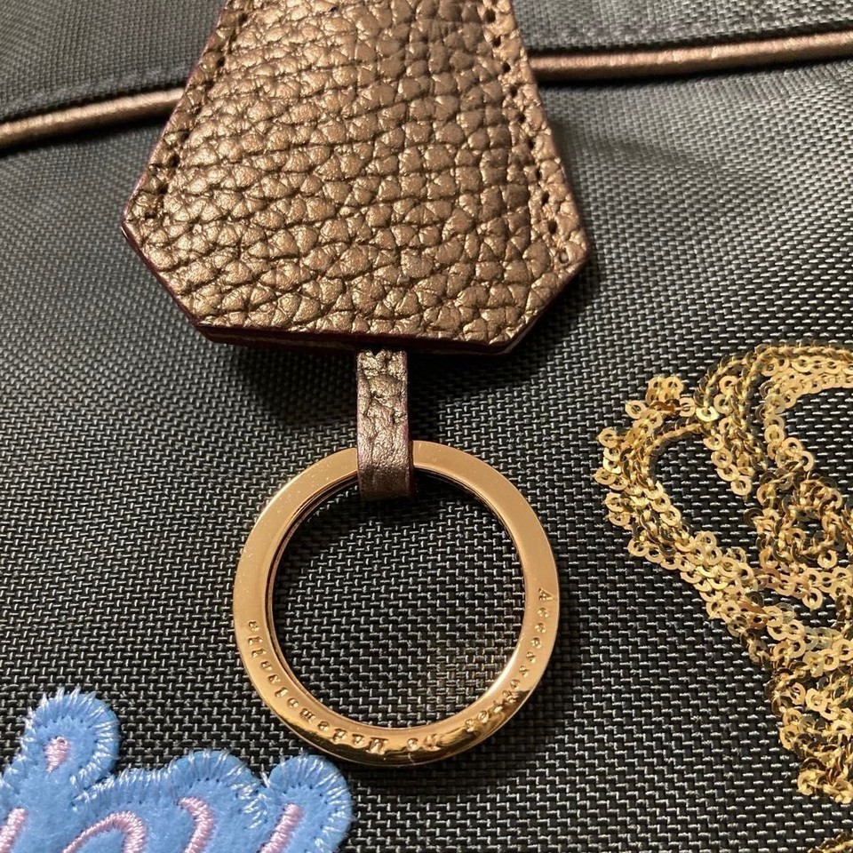 ADMJ Tote Bag Paillettes Ricamo Tela Muschio Verde Metallo Logo Usato ...