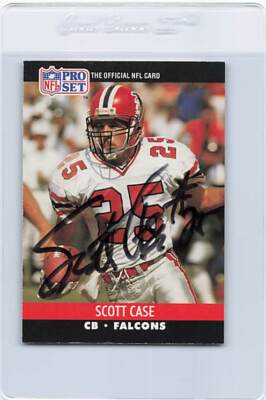 1990 Pro Set #427 Scott Case Falcons Signed Auto *K6398 | eBay Australia