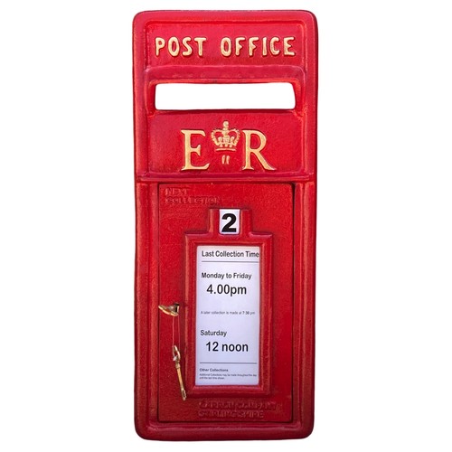 British ER II Mailbox Front in Red Cast Aluminum Post Office Replica | eBay