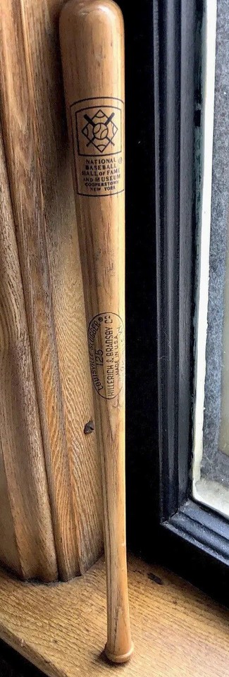 Baseball Hall of Fame 16" Vintage H&B 125 Mini Baseball Bat Louisville ...
