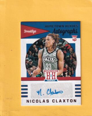 2019-20 Chronicles Hometown Heroes Rookie Auto Red Nicolas Claxton Nets ...