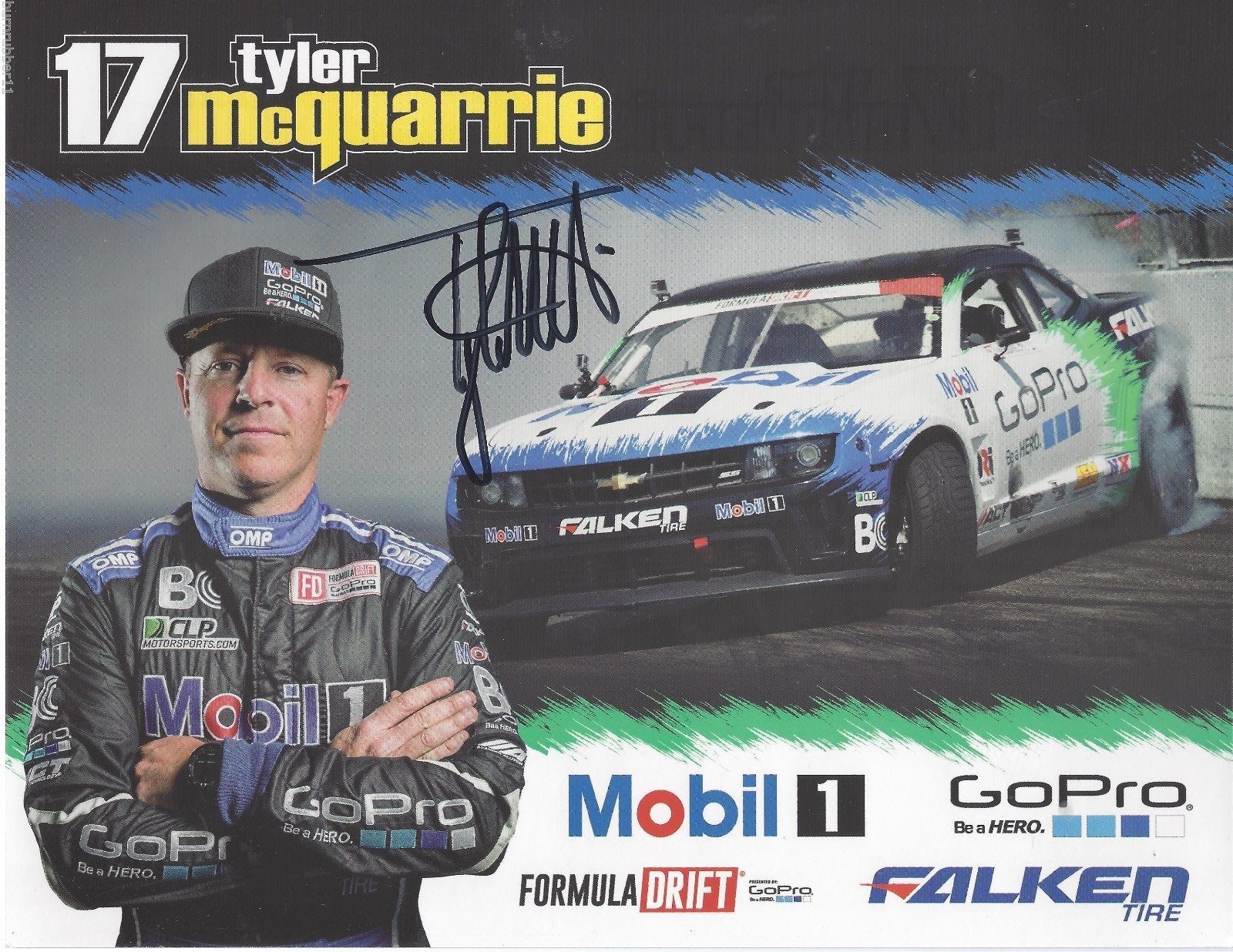 SIGNED 2015 TYLER MCQUARRIE "GO PRO MOBIL 1" FORMULA DRIFT HANDOUT ...