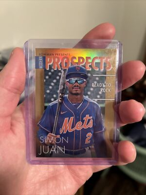 Simon Juan /50 🔥 Gold Modern Prospects Refractor 2023 Bowman Chrome ...
