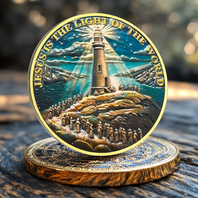 Religious Challenge Coin | Jesus Is The Light of The World | Faith ...