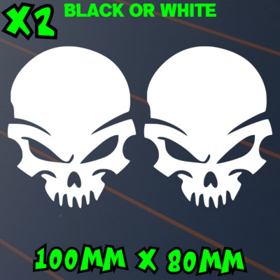 Skull X2 Sticker Car Decal Window 4x4 Bones Skeleton 4WD JDM Ute Evil ...