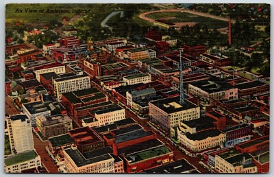 Aerial View of Anderson, Indiana - Postcard | eBay