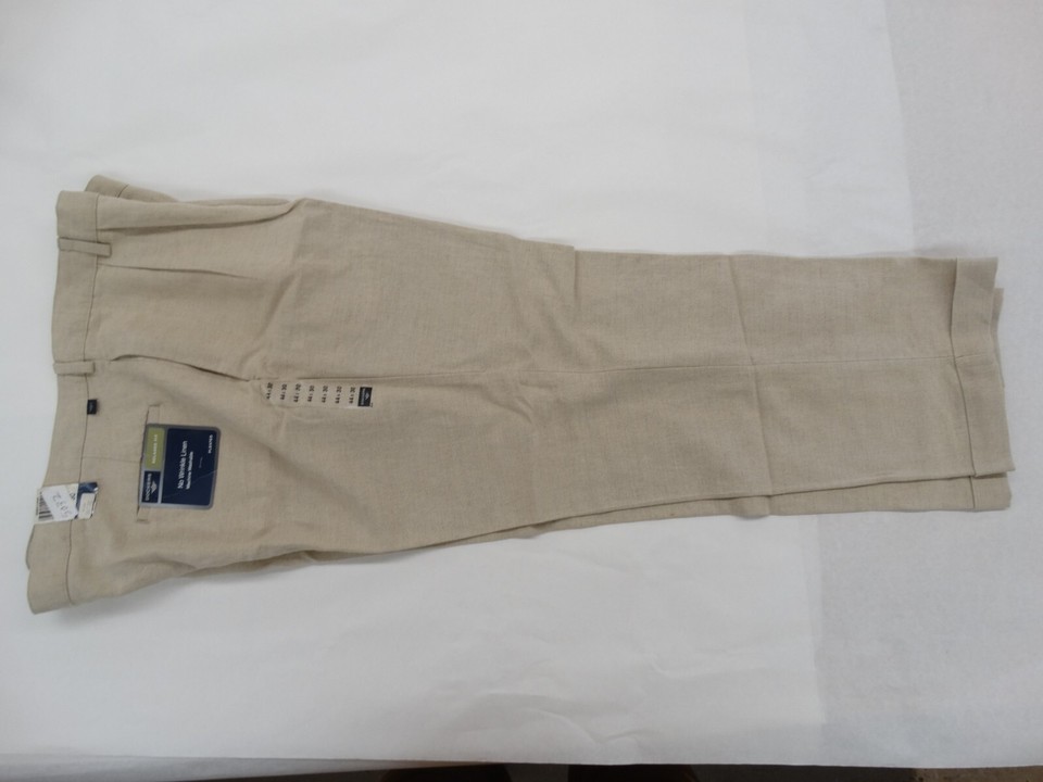 Vintage NOS Men's 44x30 Dockers Linen Pants Relaxed Fit Pleated and ...