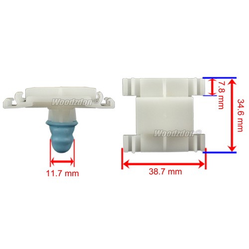 20 Door Moulding Clip Retainer With Rubber Grommet For Audi For VW 1H0 ...