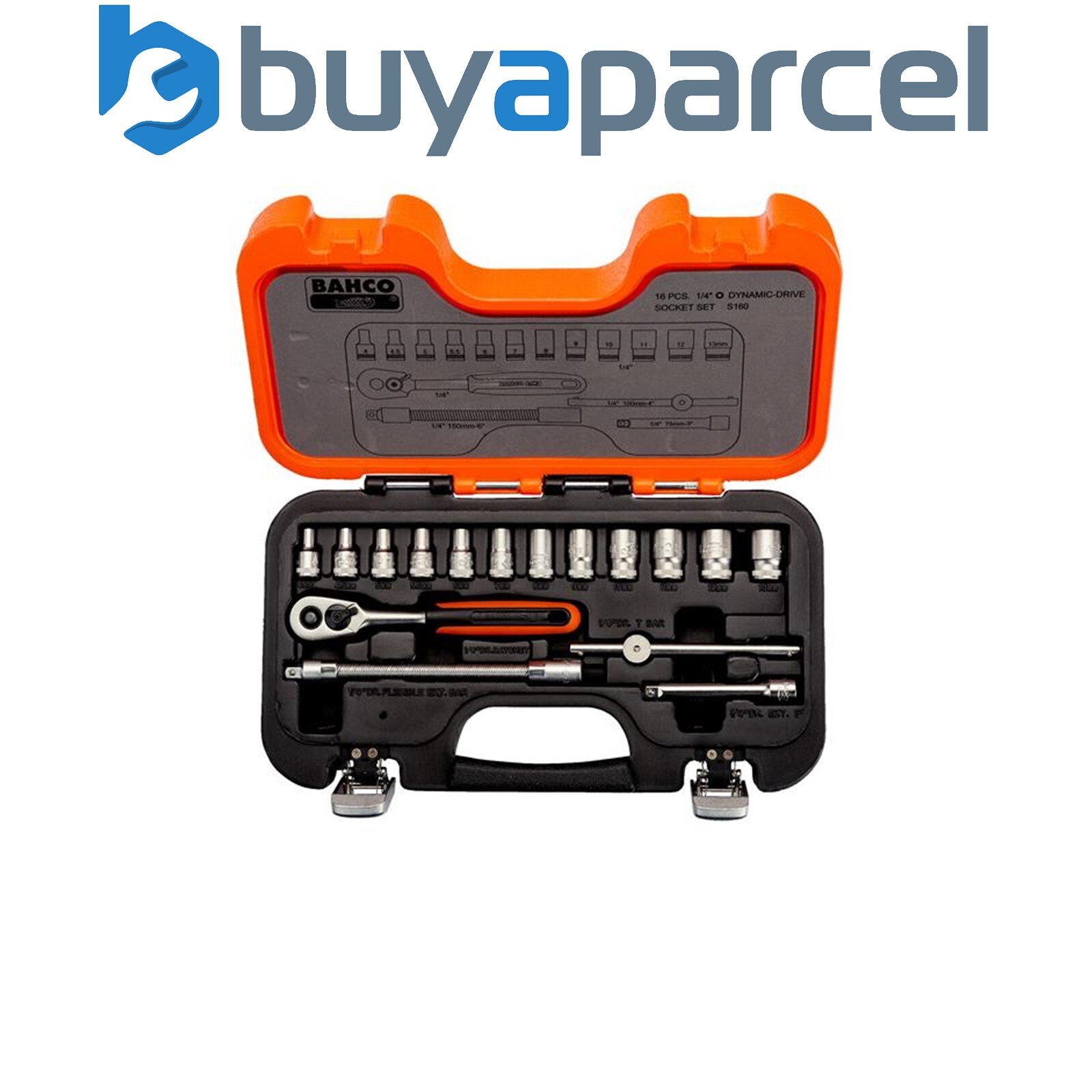 Bahco S160 Socket Set 16 Piece Metric 1/4in Drive BAHS160 Drive Mini ...