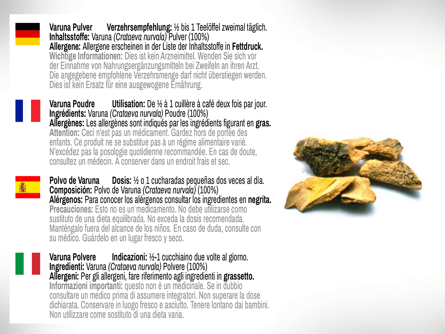 DR WAKDE'S Varuna Powder (Crataeva nurvula) | Pure, Raw & Dried Powder ...