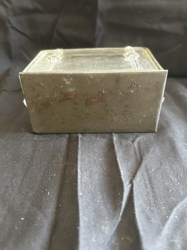 ANTIQUE PRESSED GLASS CANDY CONTAINER SUITCASE WITH WIRE HANDLE PAT ...