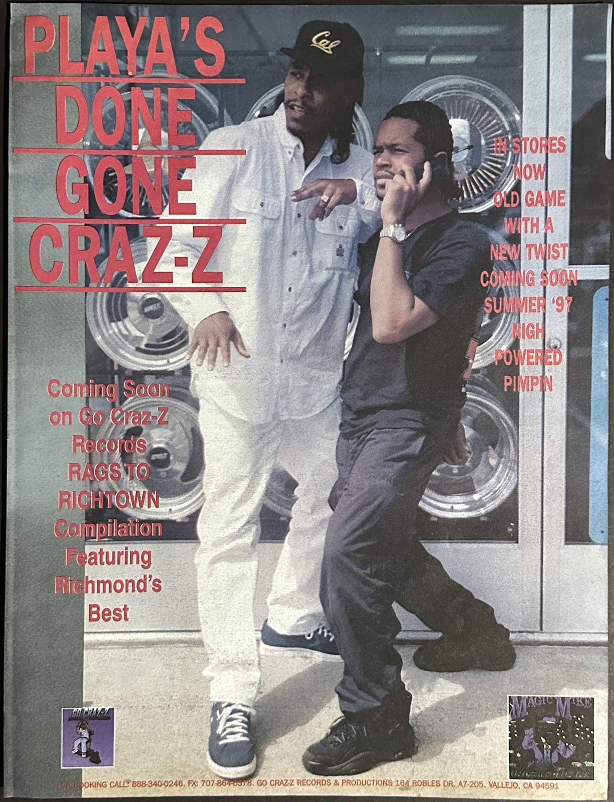 11x14 OG Rap Promo Ad Poster Playas Gone Craz-Z Magic Mike Bay Area ...