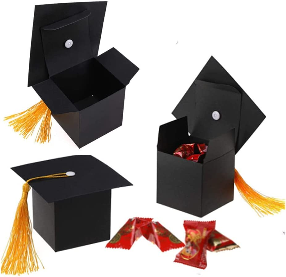 10 Pieces Graduation Candy Boxes Party Favors,Graduation Cap Gift Box ...