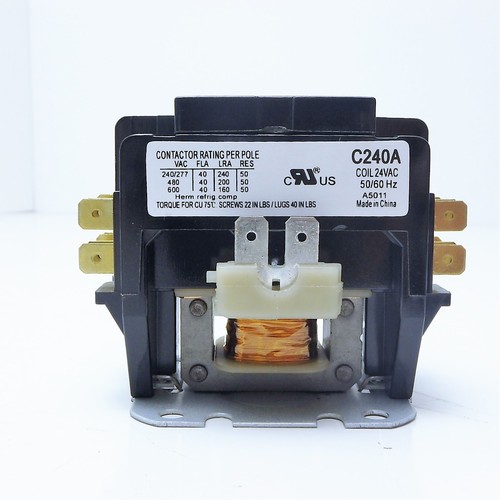 PACKARD Definite Purpose CONTACTOR 2 POLE 40A Coil Voltage 208/240, # ...