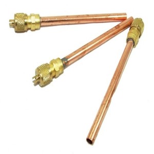 5 x Schrader valve with 100mm tube fitting 1/4" - Refrigeration ...