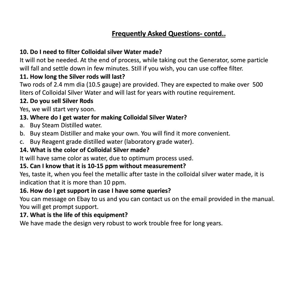 SILVERHEAL Colloidal Silver Generator I Fully Automatic I 2.3 mm silver ...