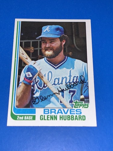 1982 Topps Glenn Hubbard Baseball Card #482 Atlanta Braves Set Break NM ...