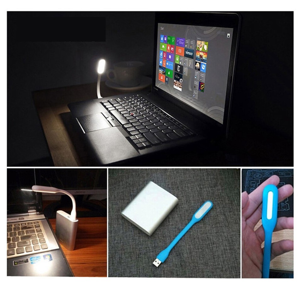 Flexible Black Mini USB LED Light Computer Lamp For Notebook Reading PC ...