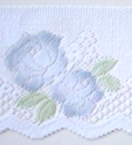 3 Yds. Vintage White/Blue/Green 6" Soft Poly Lace L-334 | eBay