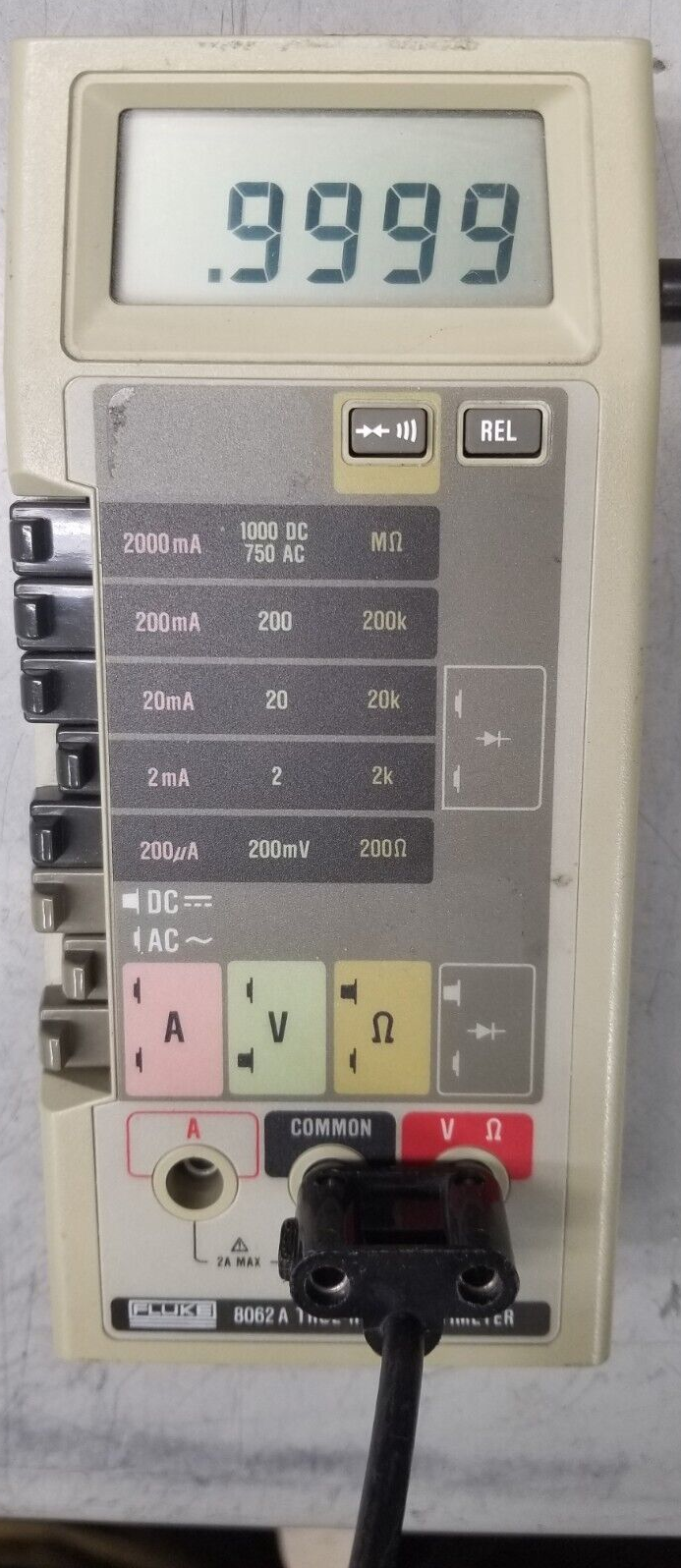 Fluke 8062A True RMS 4.5 Digit Multimeter ACCURATE READINGS One hand ...
