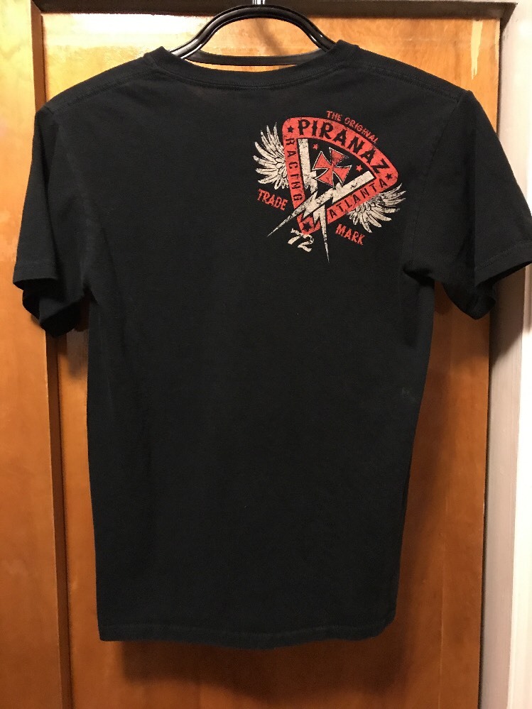 PIRANA Z Racing NHRA ~ Men's Small ~ Clown Psycho Since 72 ~ 2 Sided T ...