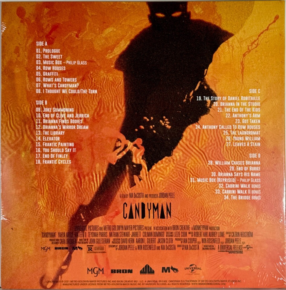Candyman Soundtrack LP Vinyl Record Album [New Sealed] Waxwork | eBay