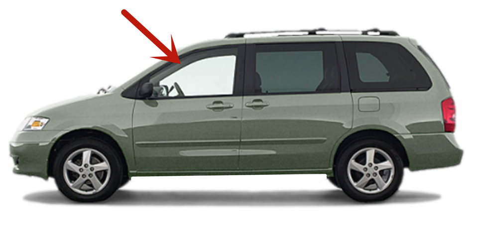 Fits 2000-2006 Mazda MPV Mini Van Driver Side Left Front Door Window ...