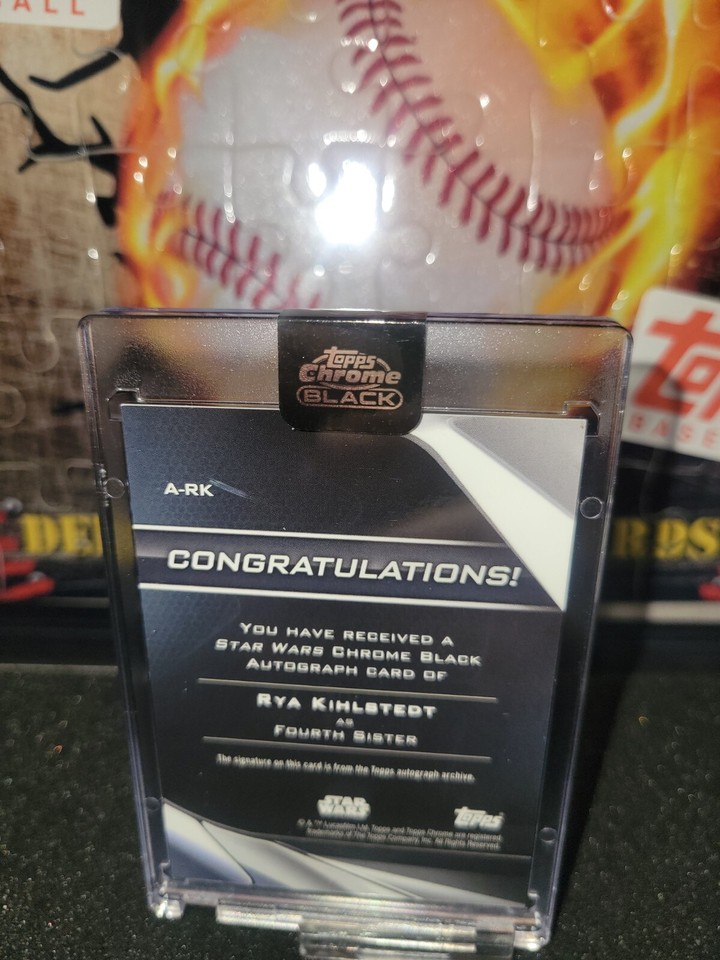 2023 Topps Chrome Black Star Wars Rya Kihlstedt As Fourth Sister ...