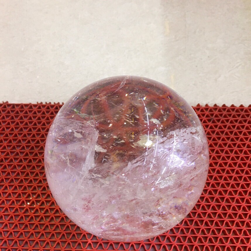 TOP 100mm Natural Clear crystal Ball Sphere Quartz Crystal Mineral ...