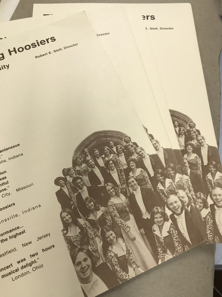 Singing Hoosiers Concert Posters & Albums Indiana University Vintage ...