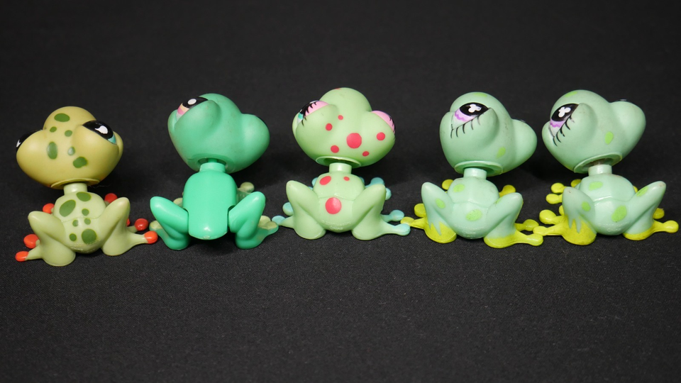 Hasbro Littlest Pet shop Lot of 5 -Various Rare Frogs Authentic FREE ...