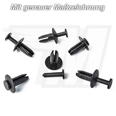 5X Clip Bumper Fastening Expansion Rivets For BMW Audi Skoda Etc ...