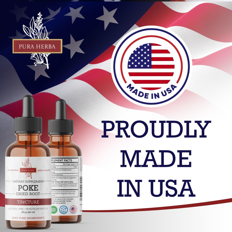 Organic Poke Root Tincture | Poke Root Extract Liquid | Herbal ...
