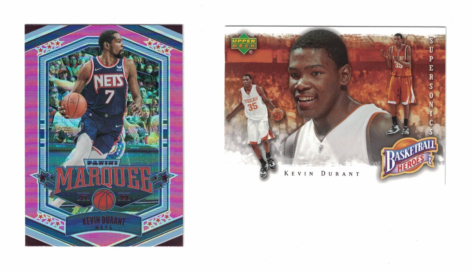 2007-08 Kevin Durant UD Basketball Heroes RC 2021-22 Kevin Durant ...