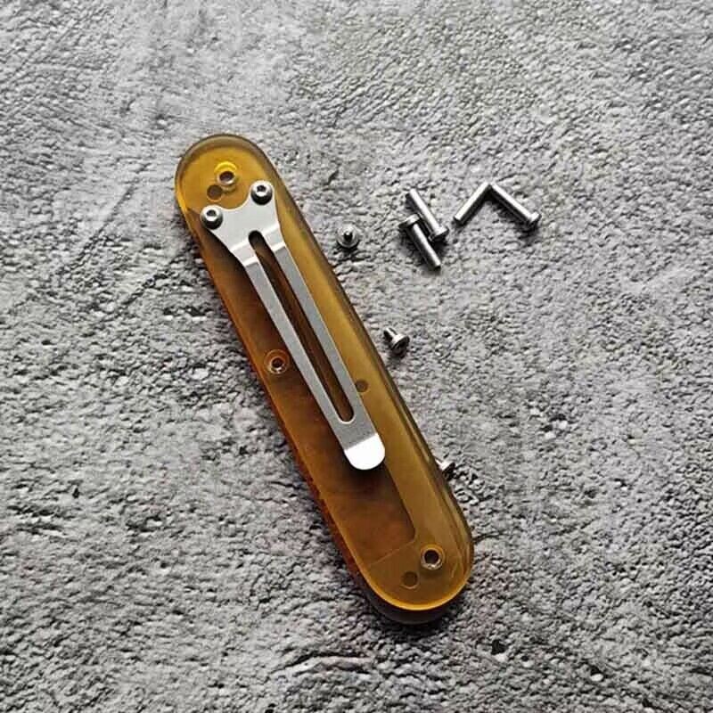 1Pair ULTEM PEI Handle Scales+Pocket Clip for 84mm Victorinox Swiss ...