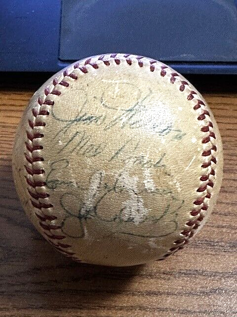 1954 MILWAUKEE BRAVES TEAM SIGNED AUTOGRAPHED ONL BASEBALL! Eddie ...