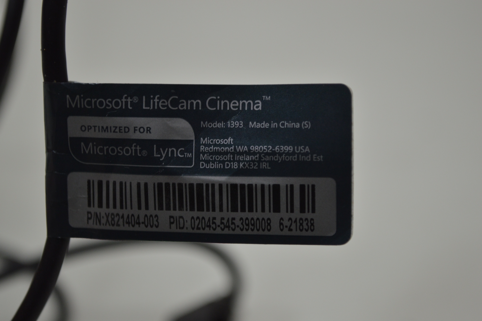 Microsoft 1393 LifeCam Cinema Web Cam USB 720p HD for sale online | eBay