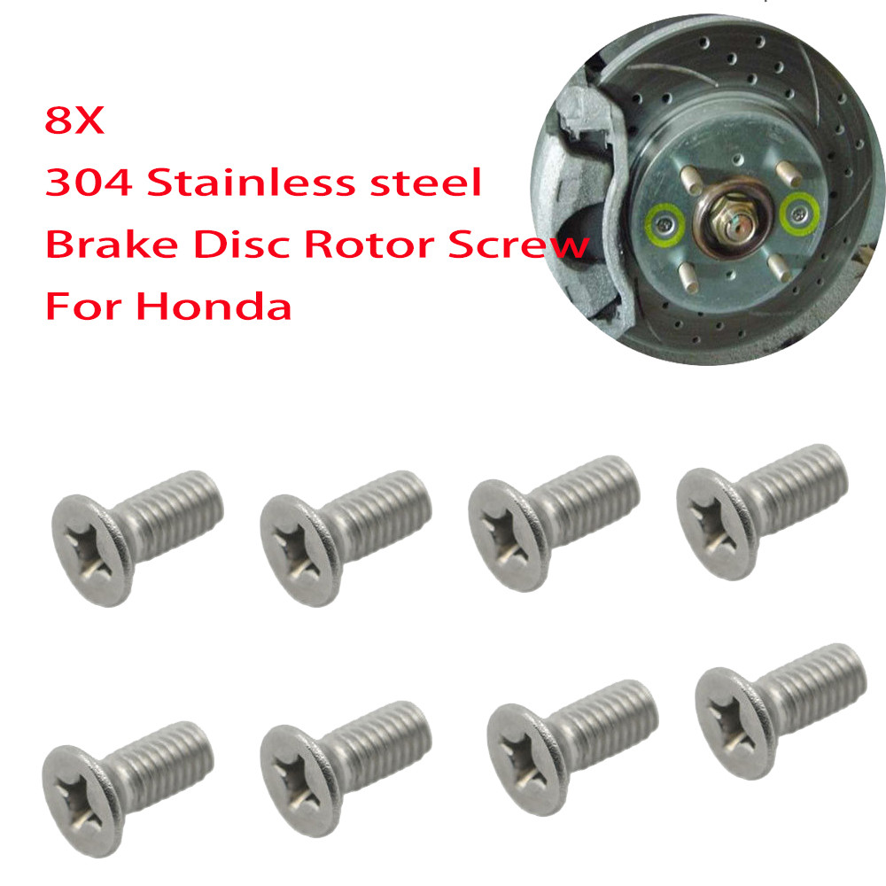 8 X for Honda Acura Disc Brake Retaining Rotor Screws 8pcs Bolt Set ...