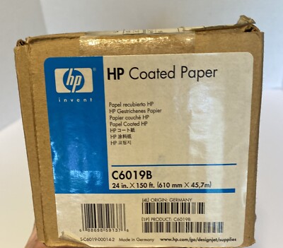 C6019B Inkjet Large Format Coated Genuine New HP White Paper ...