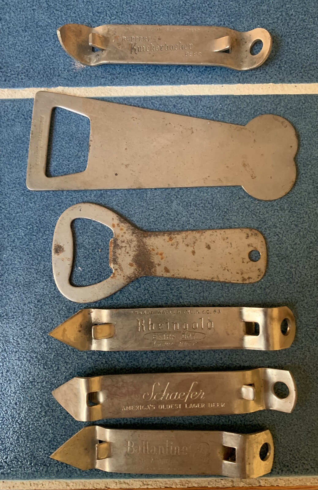 Vintage Beer Can Opener lot Ballantine / Rheingold / Schaefer More ...