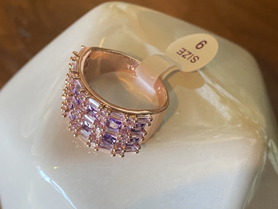 BP OG Ring~RG81118 On The Road To Summer~Purple Topaz CZ, Rose Gold, S9 ...