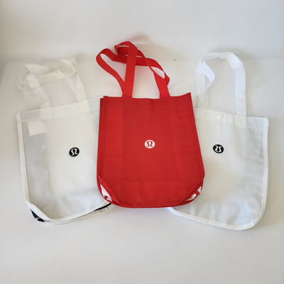 Lululemon Reusable Shopping Tote Bag Small Red White Lot reusable | eBay