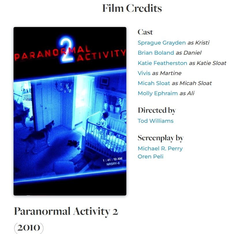 Paranormal Activity 2 Ali