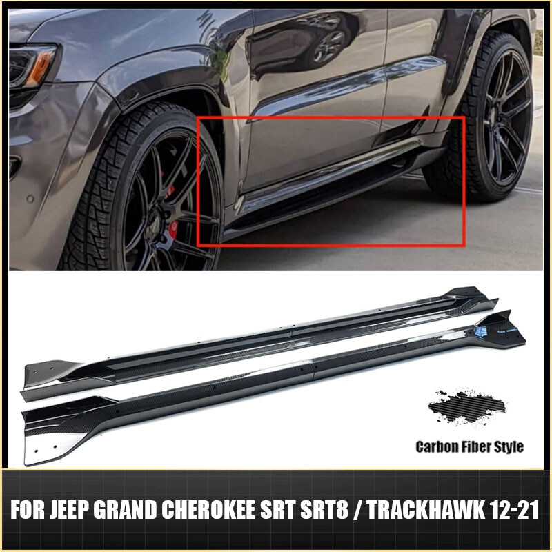 For Jeep Grand Cherokee SRT SRT8 / Trackhawk 12-2021 Carbon Side Skirt ...