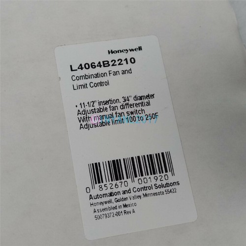 1PCS NEW FOR Honeywell L4064B2210 11" Fan/Limit Control Switch | eBay